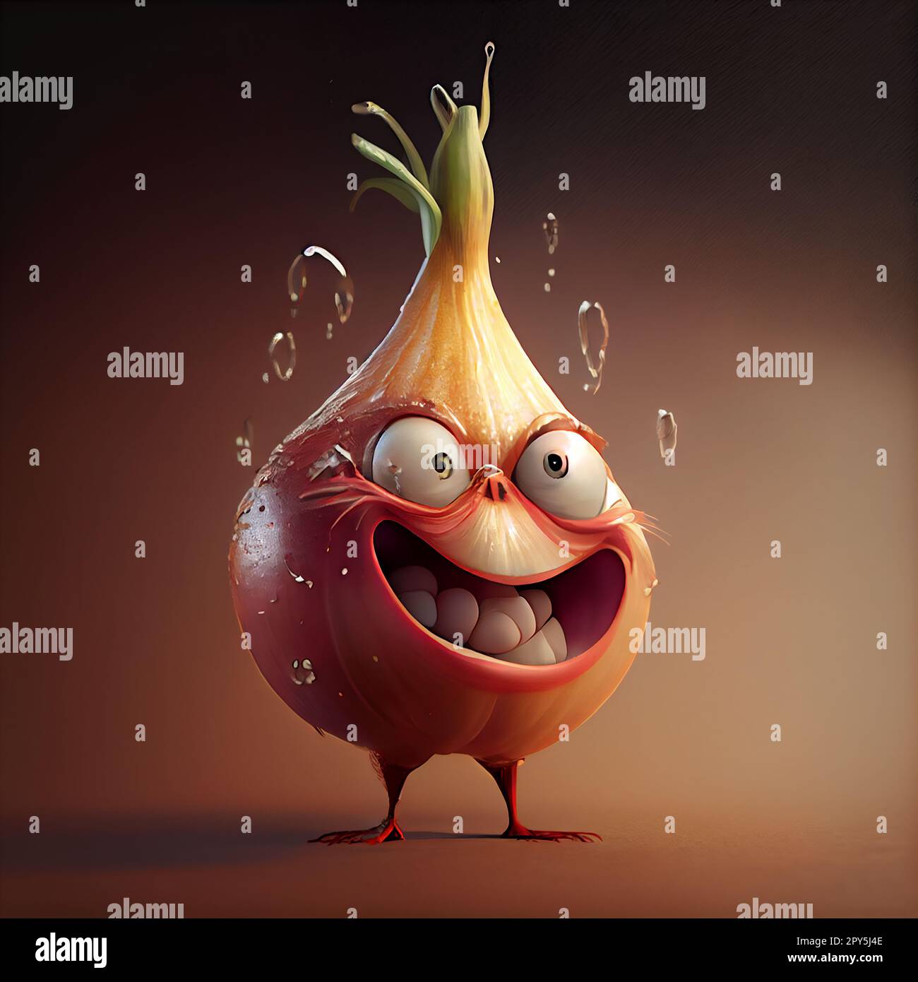 Angry face onion cartoon character Stock Photo - Alamy