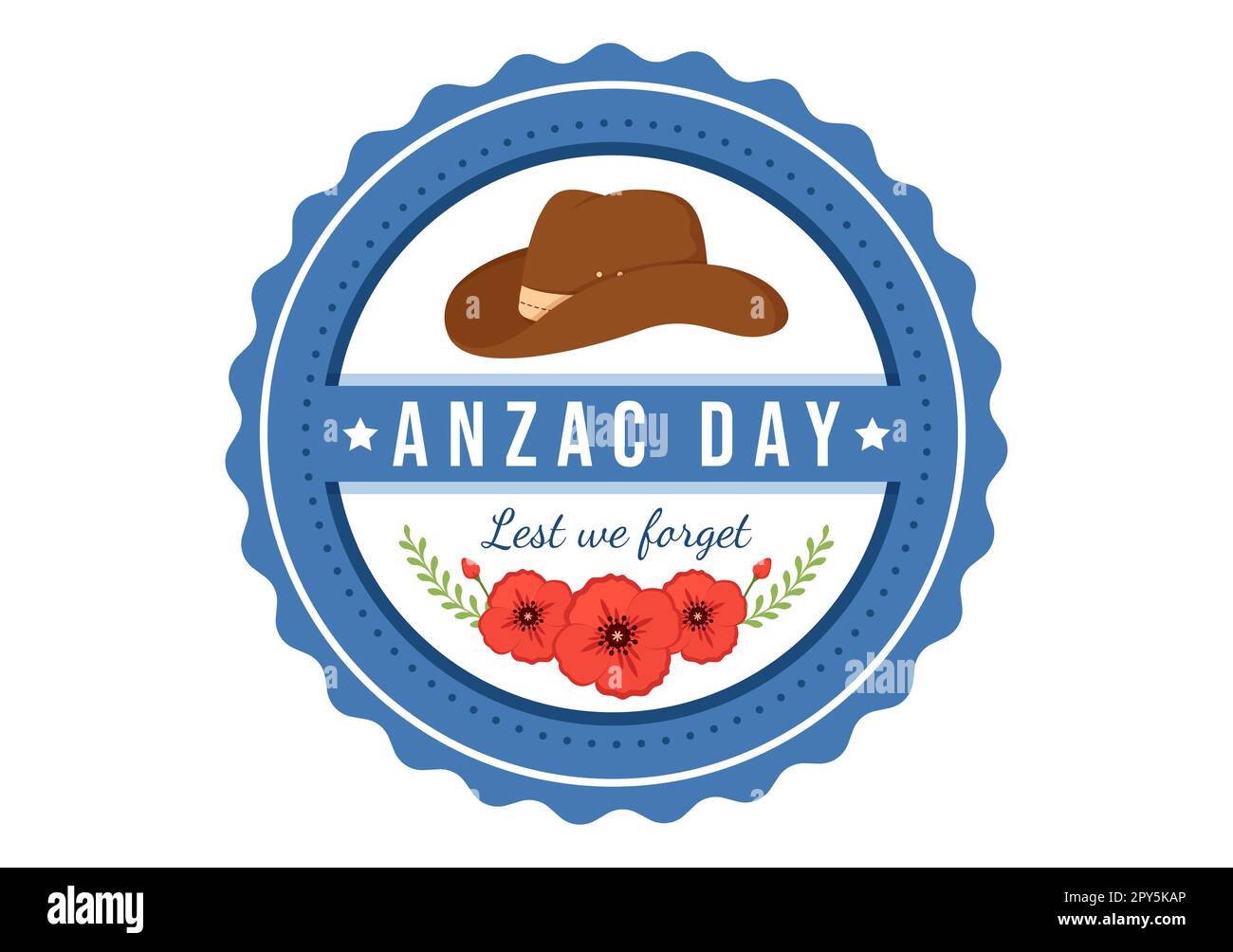 Anzac Day of Lest We Forget Illustration with Remembrance Soldier ...