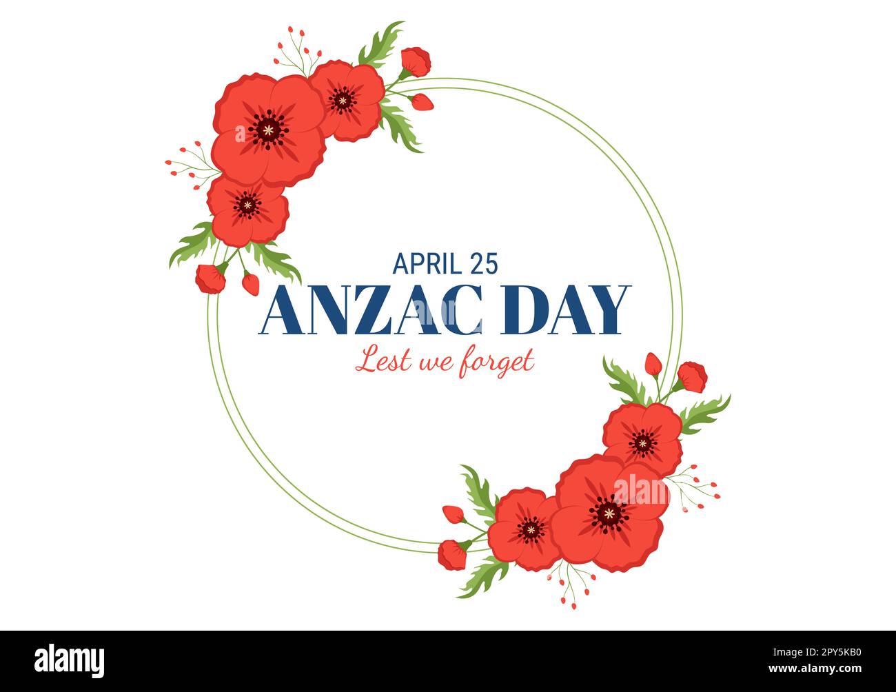 Anzac Day of Lest We Forget Illustration with Remembrance Soldier ...