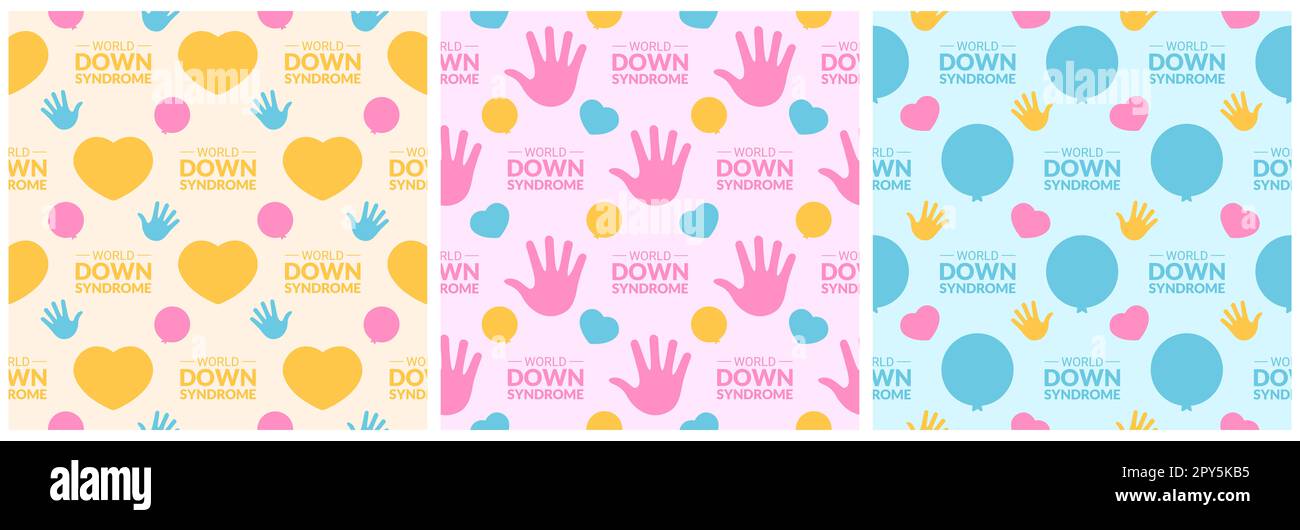 World Down Syndrome Day Seamless Pattern Design in Template Hand Drawn ...
