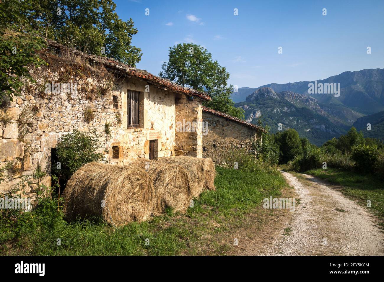 Old traditional farm, Picos de Europa, Asturias, Spain Stock Photo - Alamy