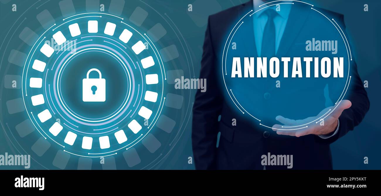 Text Sign Showing Annotation Internet Concept Note Added By Way Of
