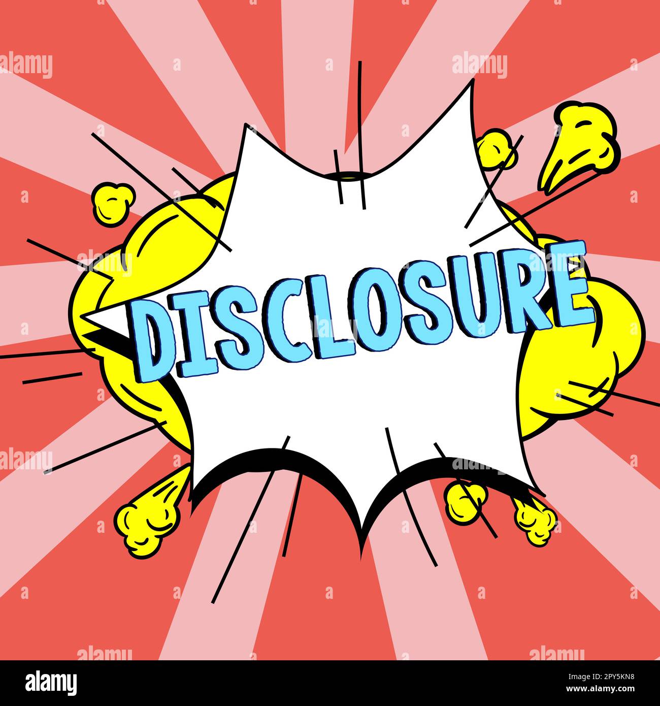 Text sign showing Disclosure. Business approach The action of making ...