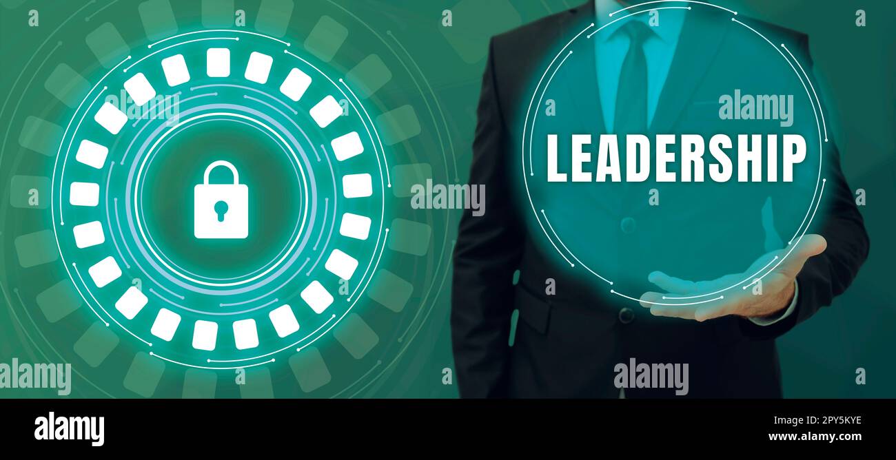 Sign displaying Leadership. Word Written on Ability Activity involving ...