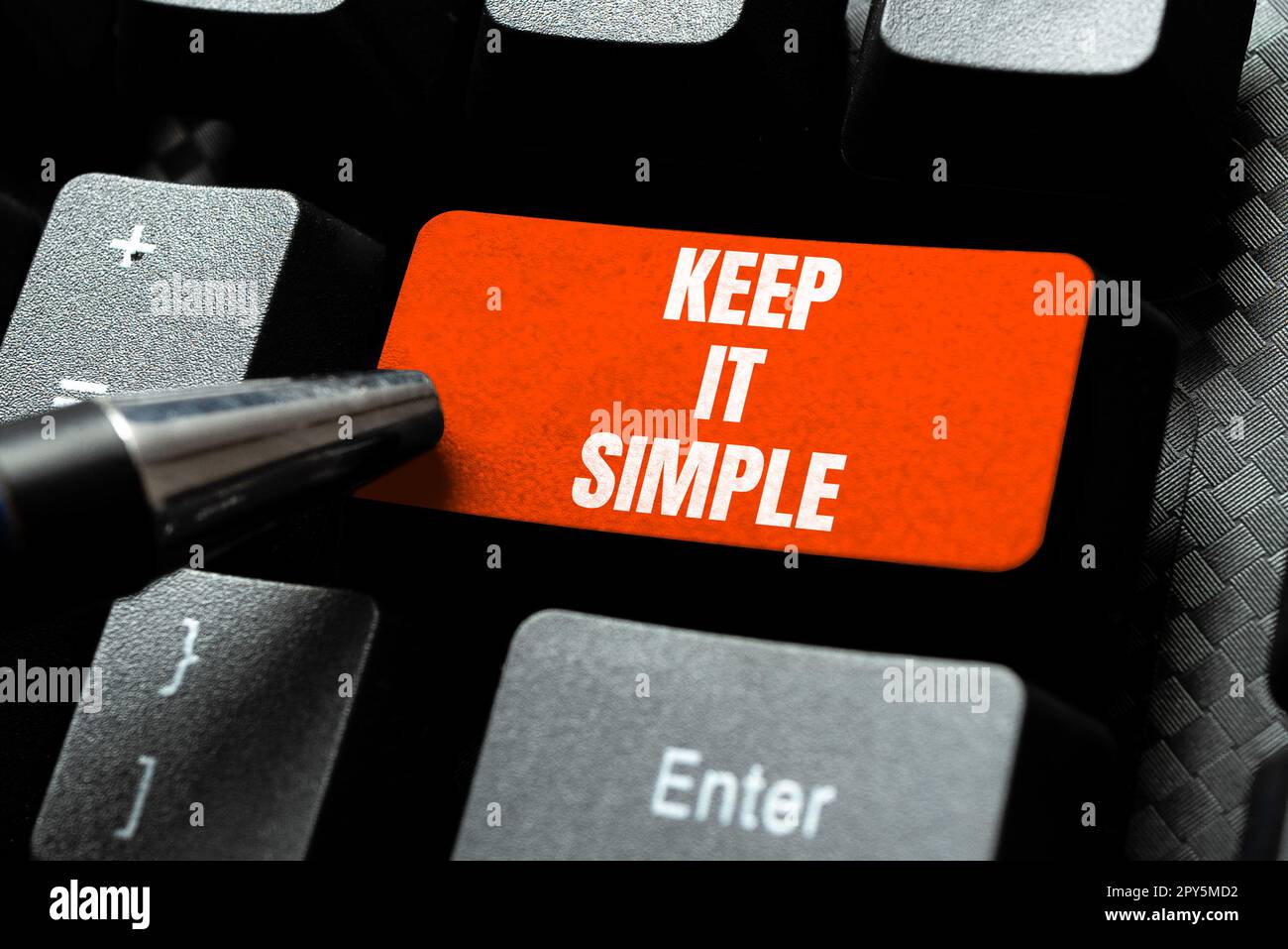 Text sign showing Keep It Simple. Business idea Easy to toss around ...