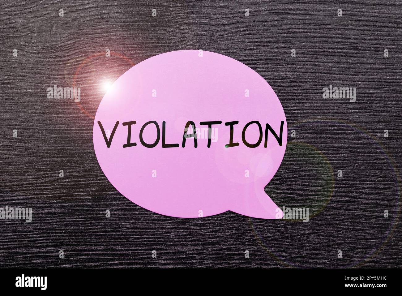 Text caption presenting Violation. Internet Concept an infringement of ...