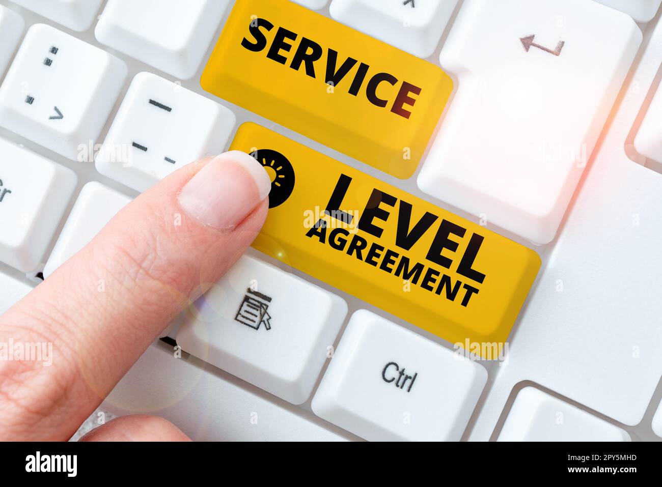 Sign displaying Service Level Agreement. Conceptual photo changing the ...