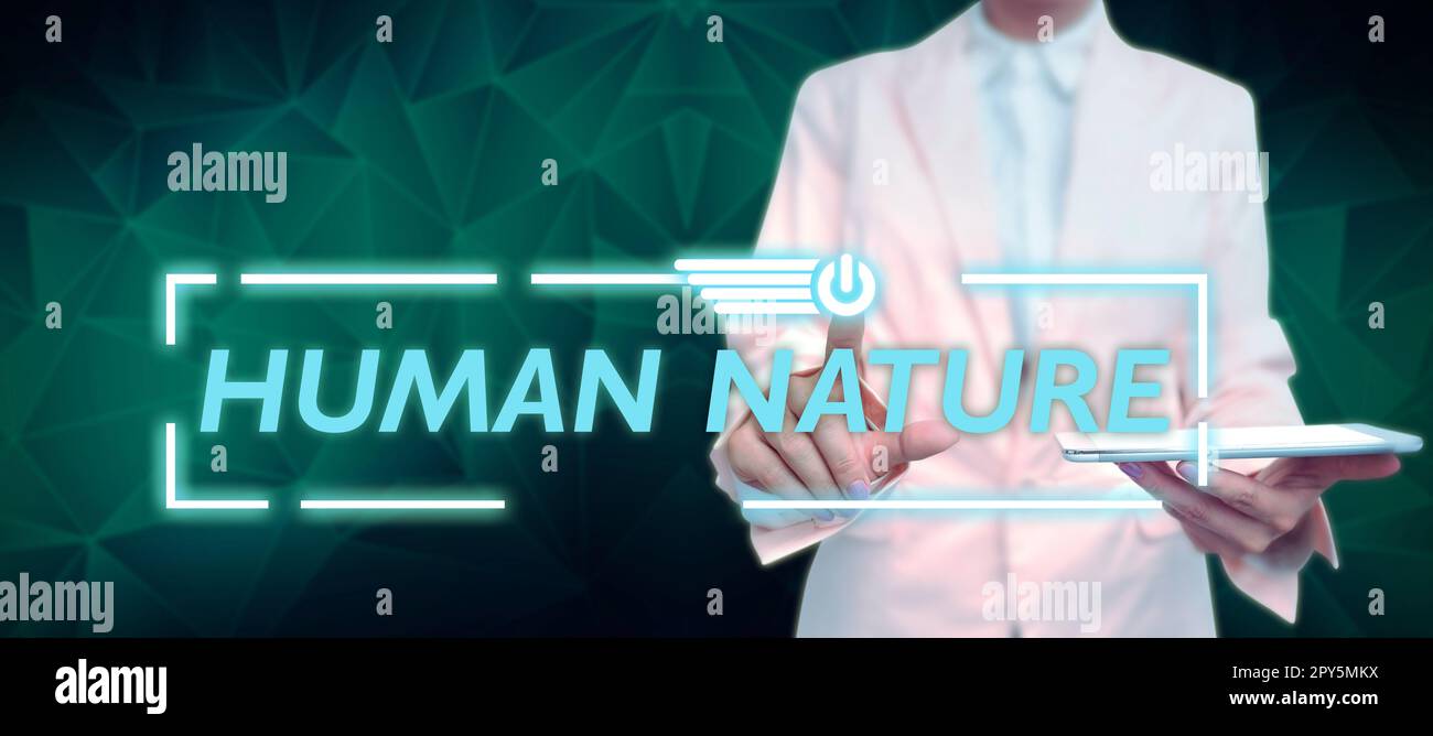 Conceptual display Human Nature. Conceptual photo psychological ...
