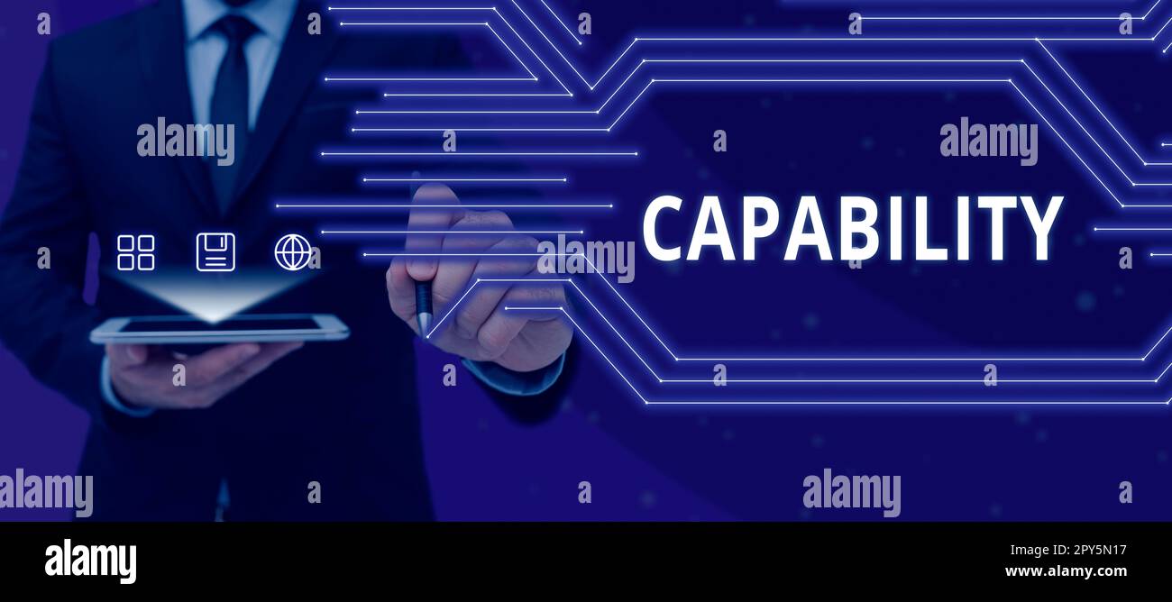 Inspiration showing sign Capability. Internet Concept the facility or ...