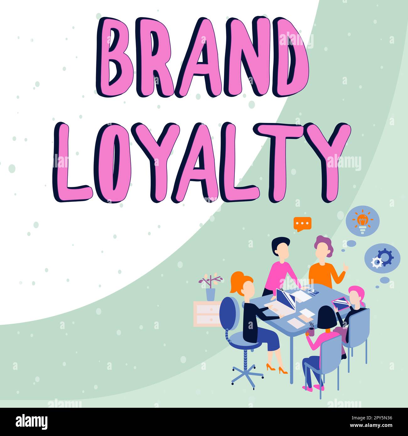 Hand writing sign Brand Loyalty. Business showcase Repeat Purchase ...