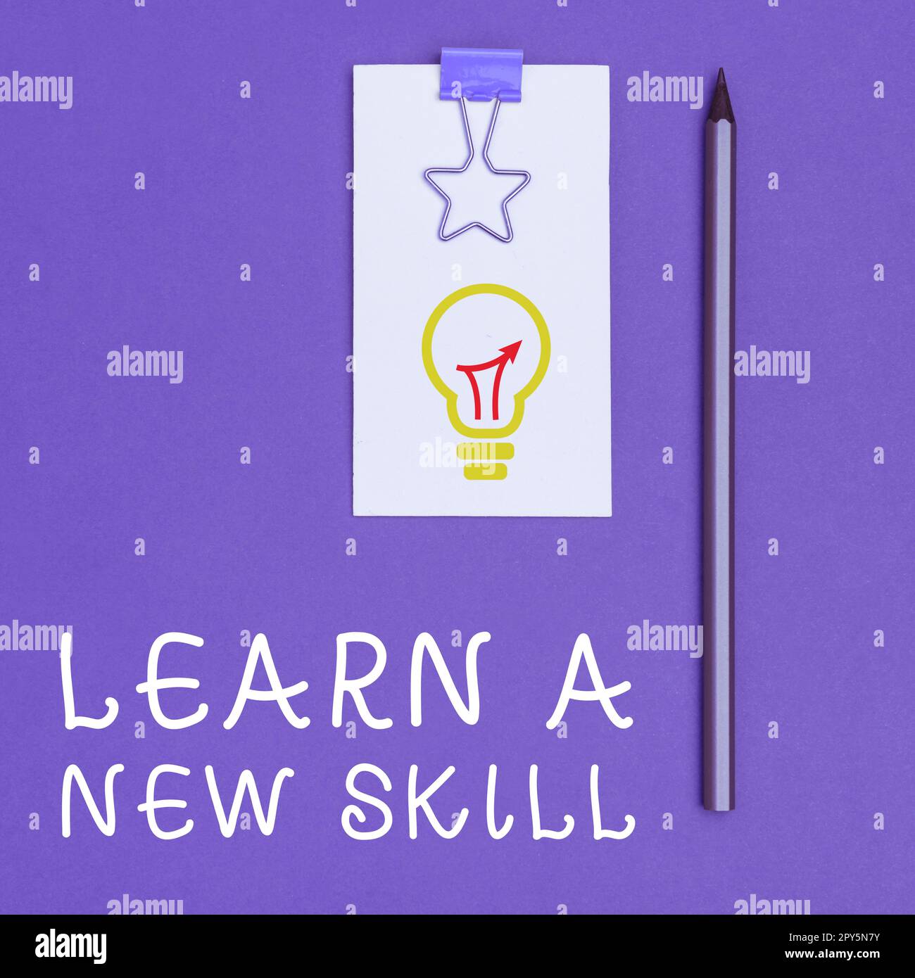 Handwriting text Learn A New Skill. Internet Concept acquisition knowledge through study ...