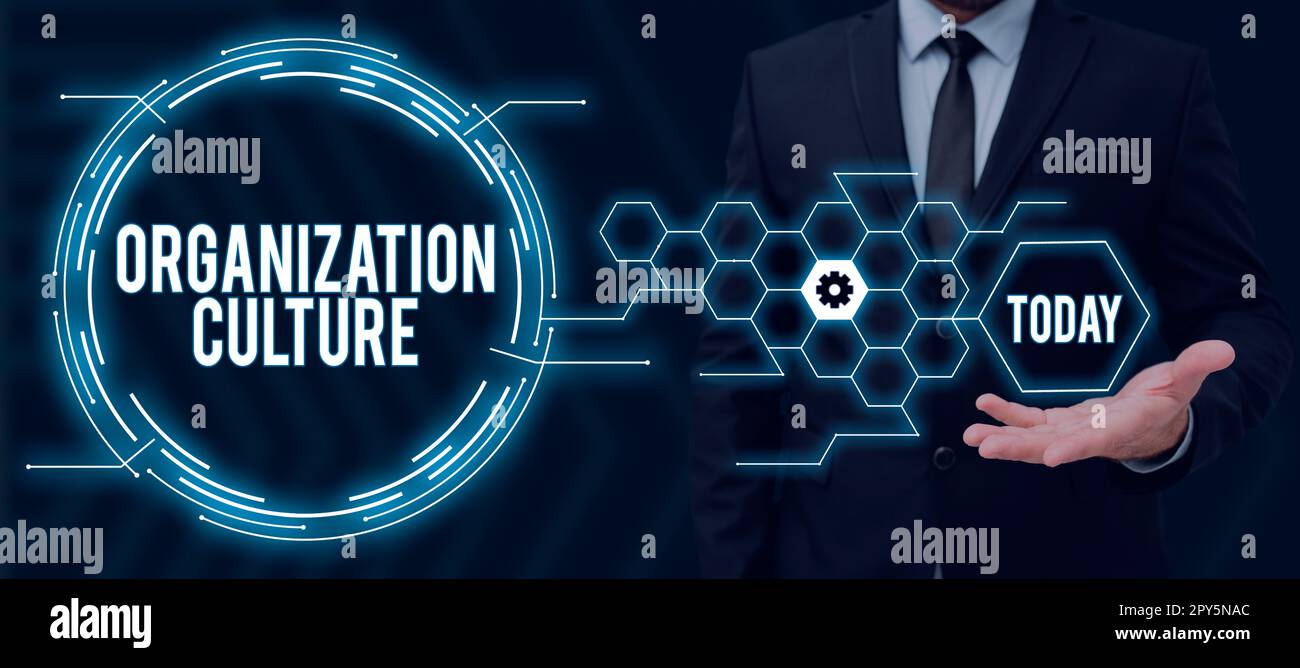 Conceptual caption Organization Culture. Internet Concept social and ...