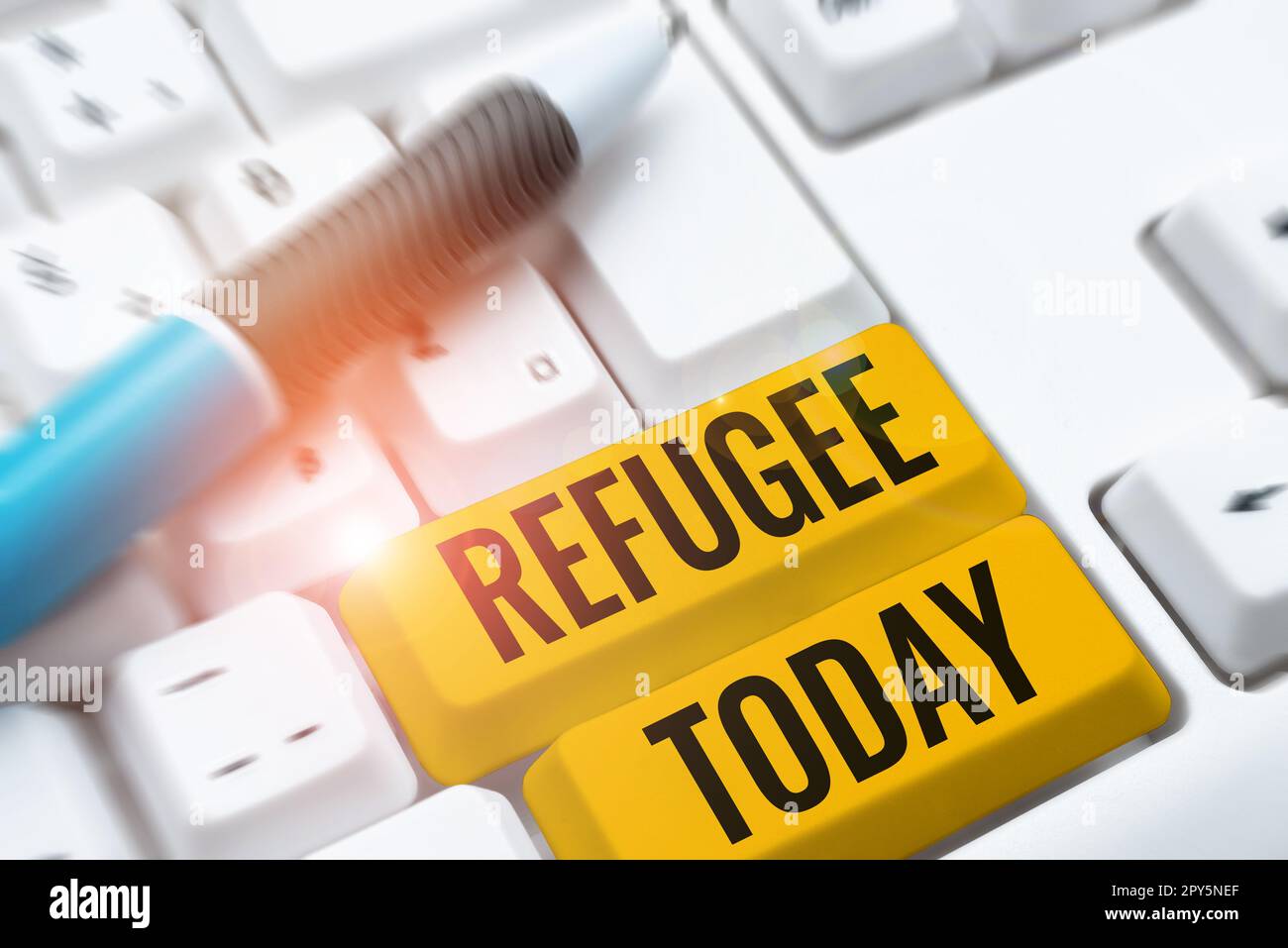 Writing displaying text Refugee. Business showcase refer to movements ...