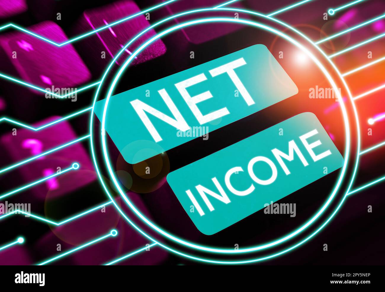 Hand writing sign Net Income. Business overview the gross income ...