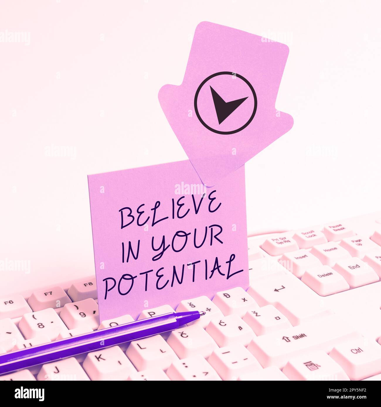 Hand writing sign Believe In Your Potential. Business approach Have ...