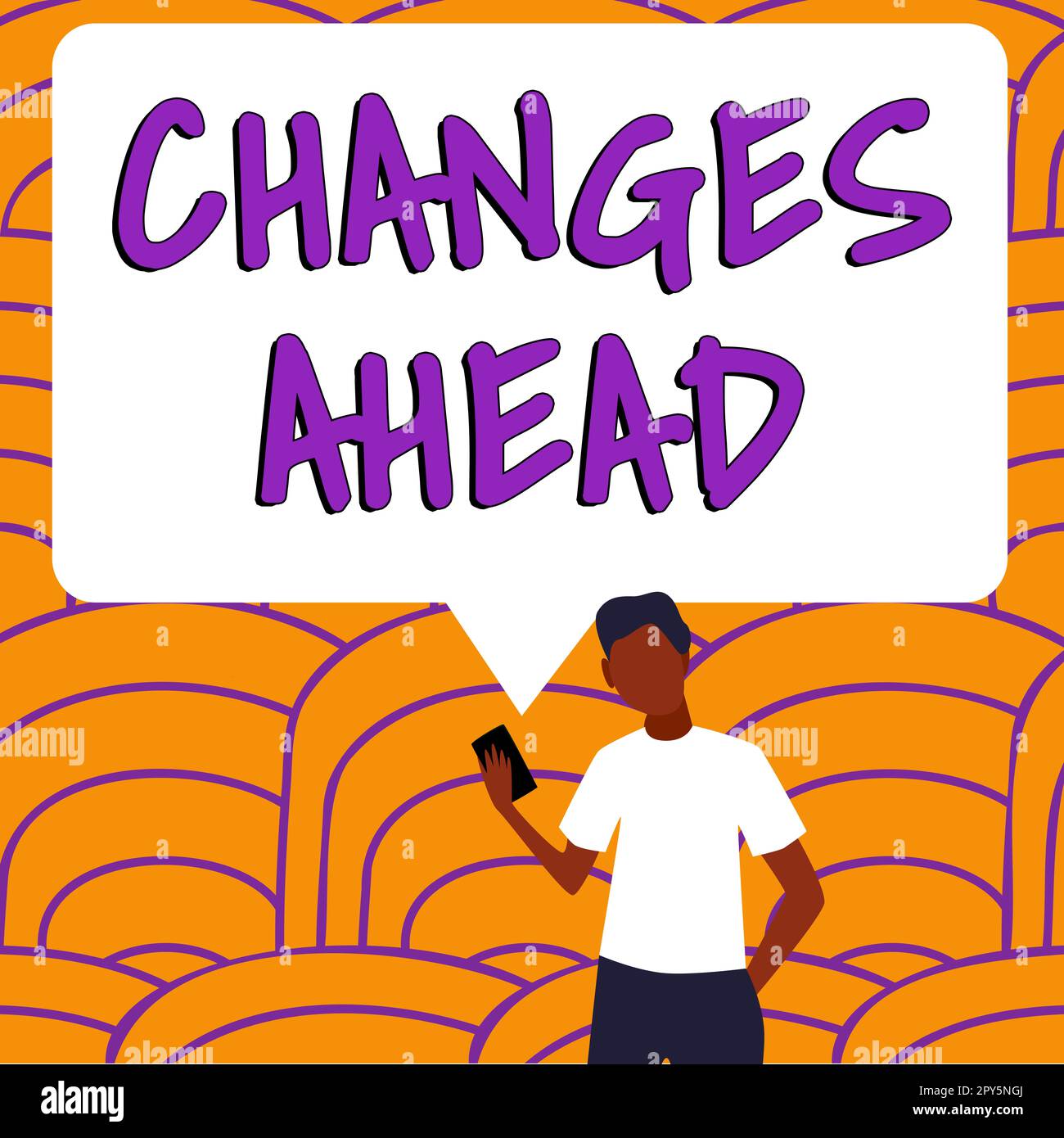 Inspiration showing sign Changes Ahead. Business idea to replace with ...