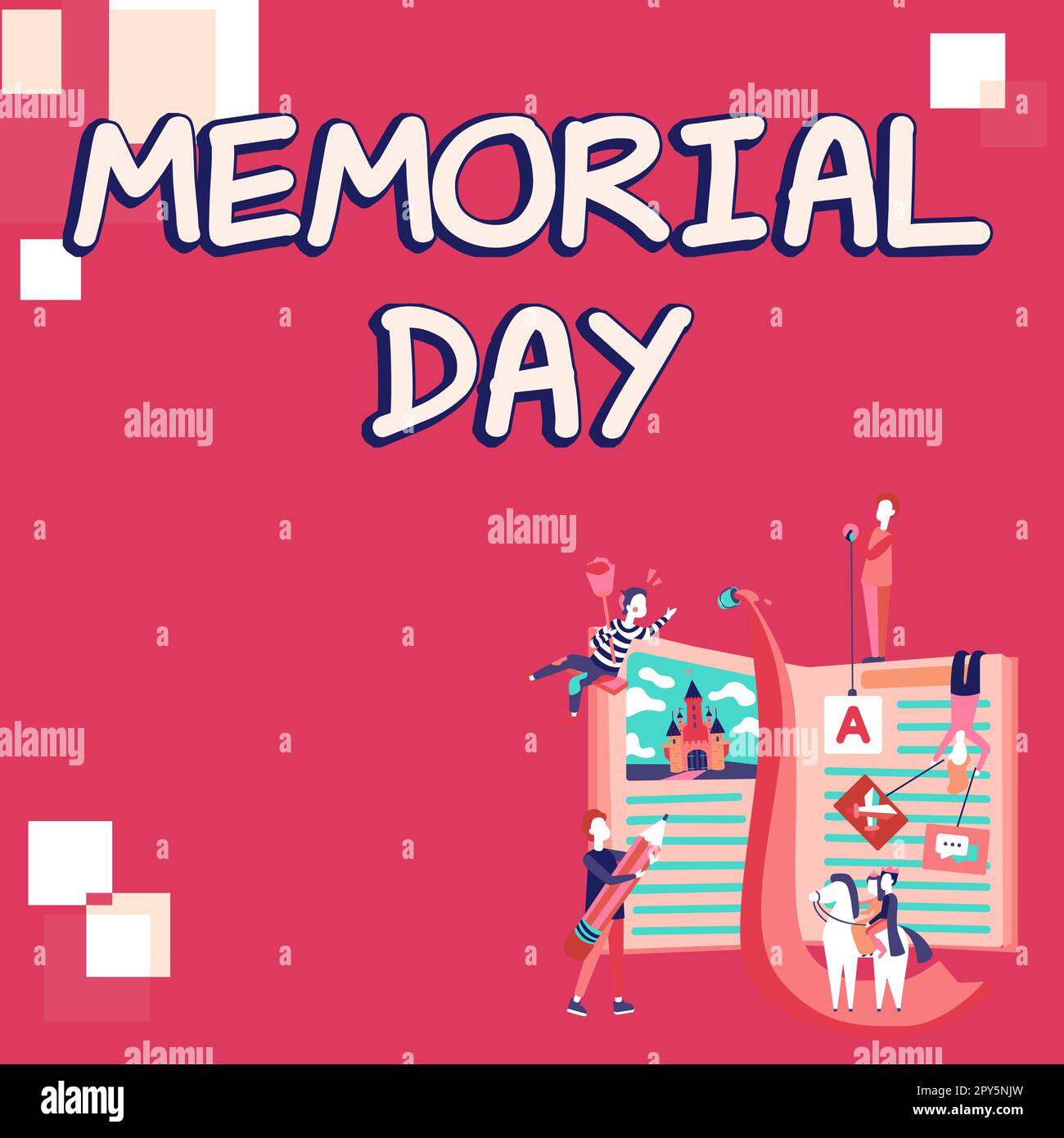 Sign displaying Memorial Day. Business concept To honor and remembering ...