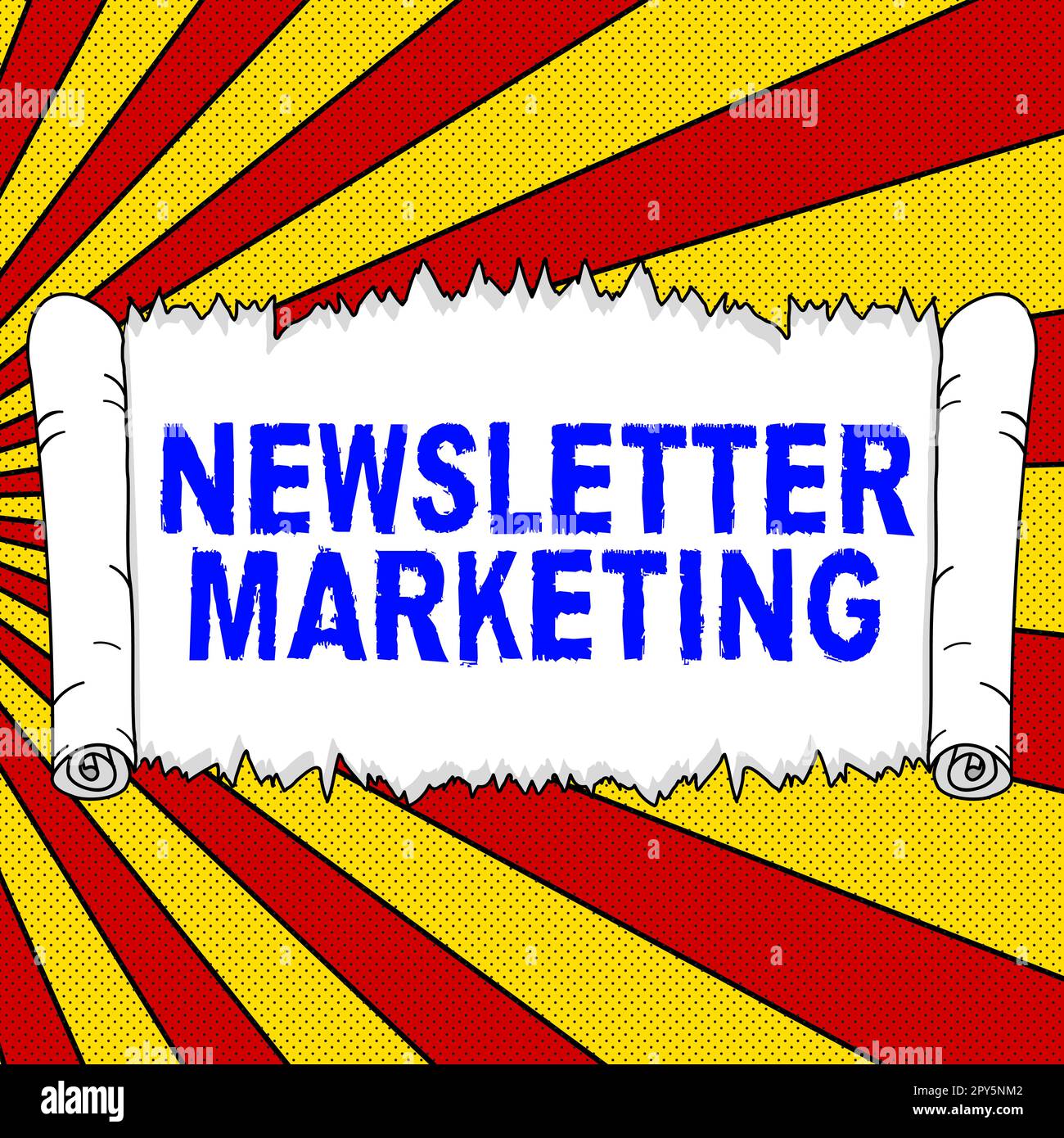 Text showing inspiration Newsletter Marketing. Concept meaning act of ...