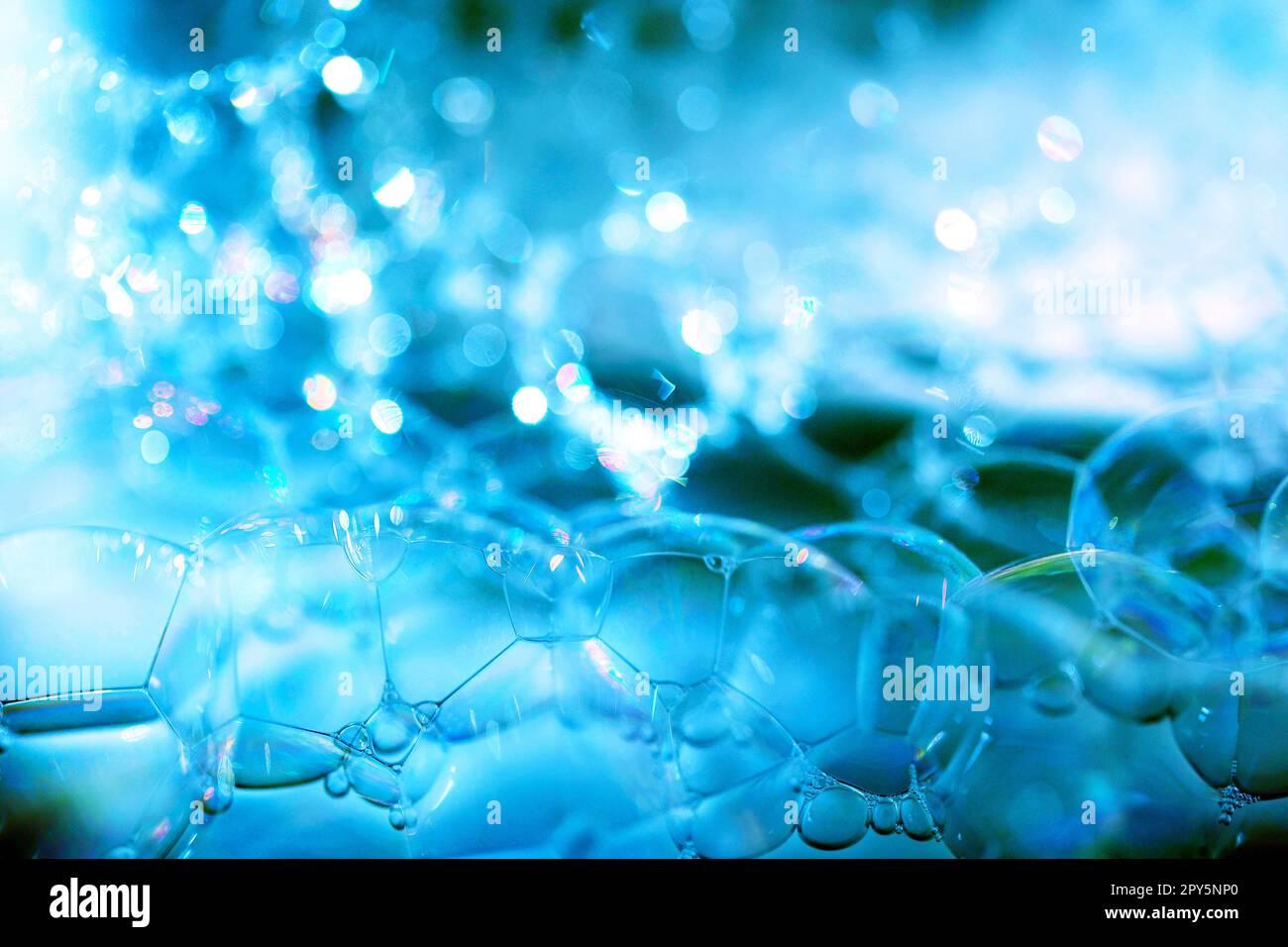 Detergent bubbles, bubble closeup background image Stock Photo - Alamy