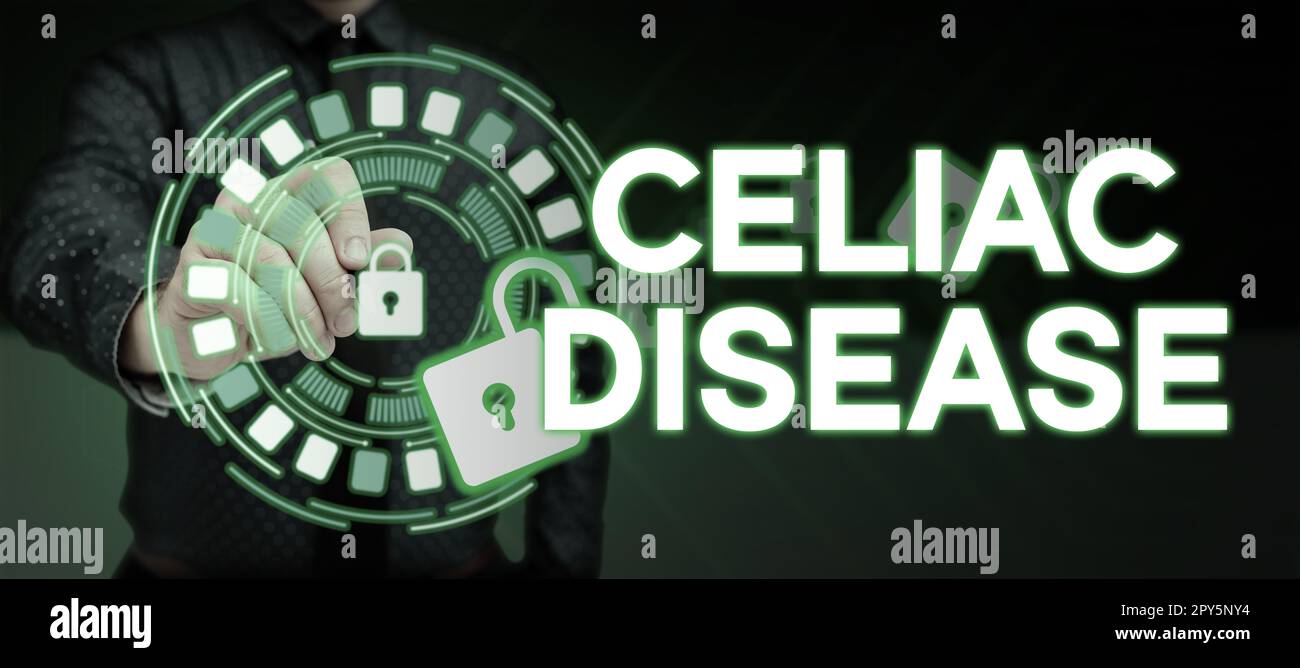 Handwriting text Celiac Disease. Business overview Small intestine is ...