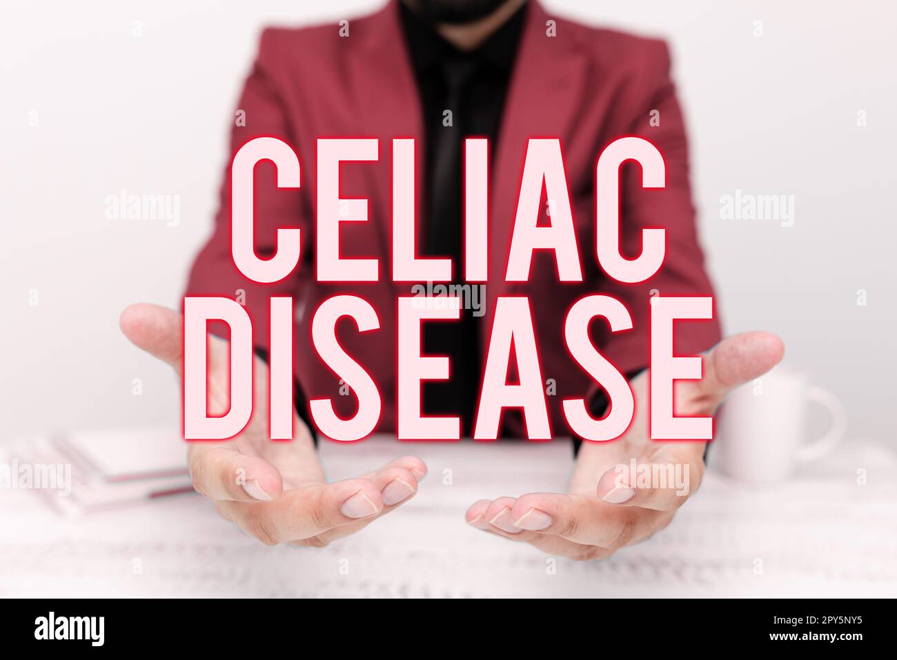 Handwriting text Celiac Disease. Business idea Small intestine is ...