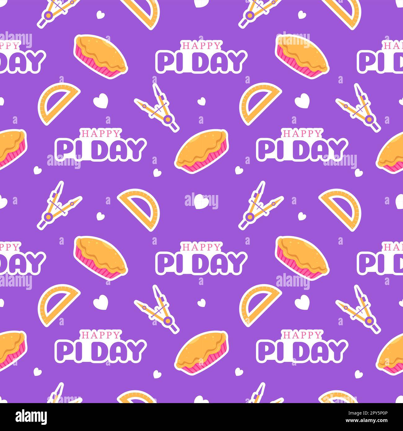 Pi Day Seamless Pattern Design with Mathematical Constants or Baked Pie ...