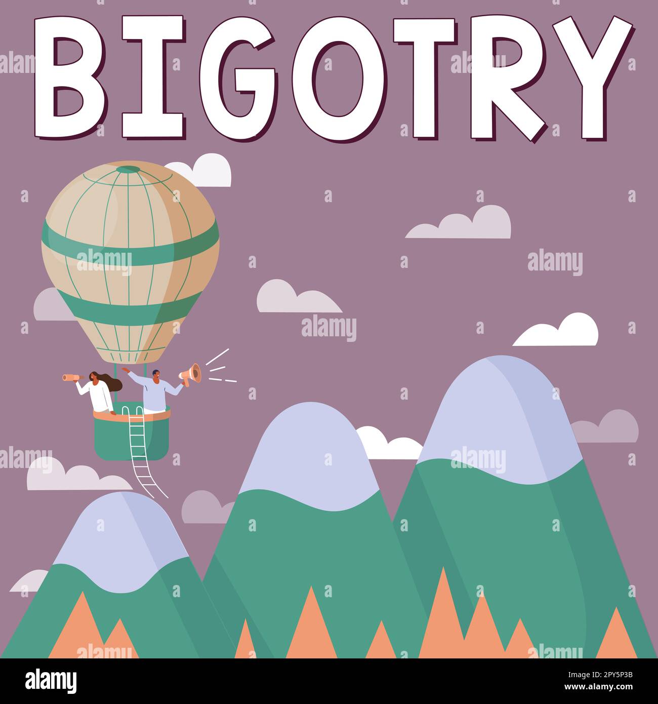 Text sign showing Bigotry. Word for obstinate or intolerant devotion to ...