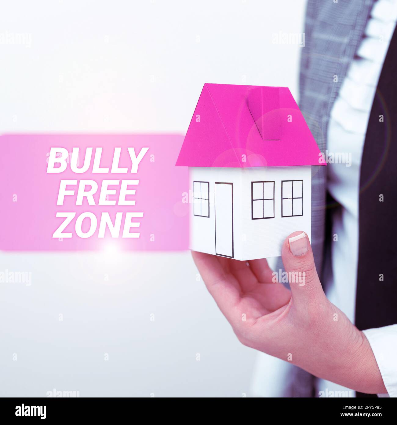 Conceptual display Bully Free Zone. Business showcase Be respectful to ...