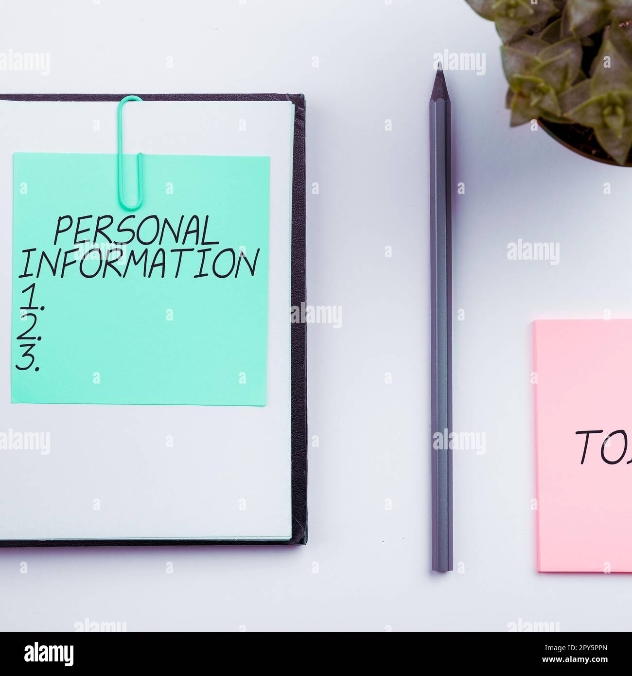 Sign displaying Personal Information. Word Written on recorded ...