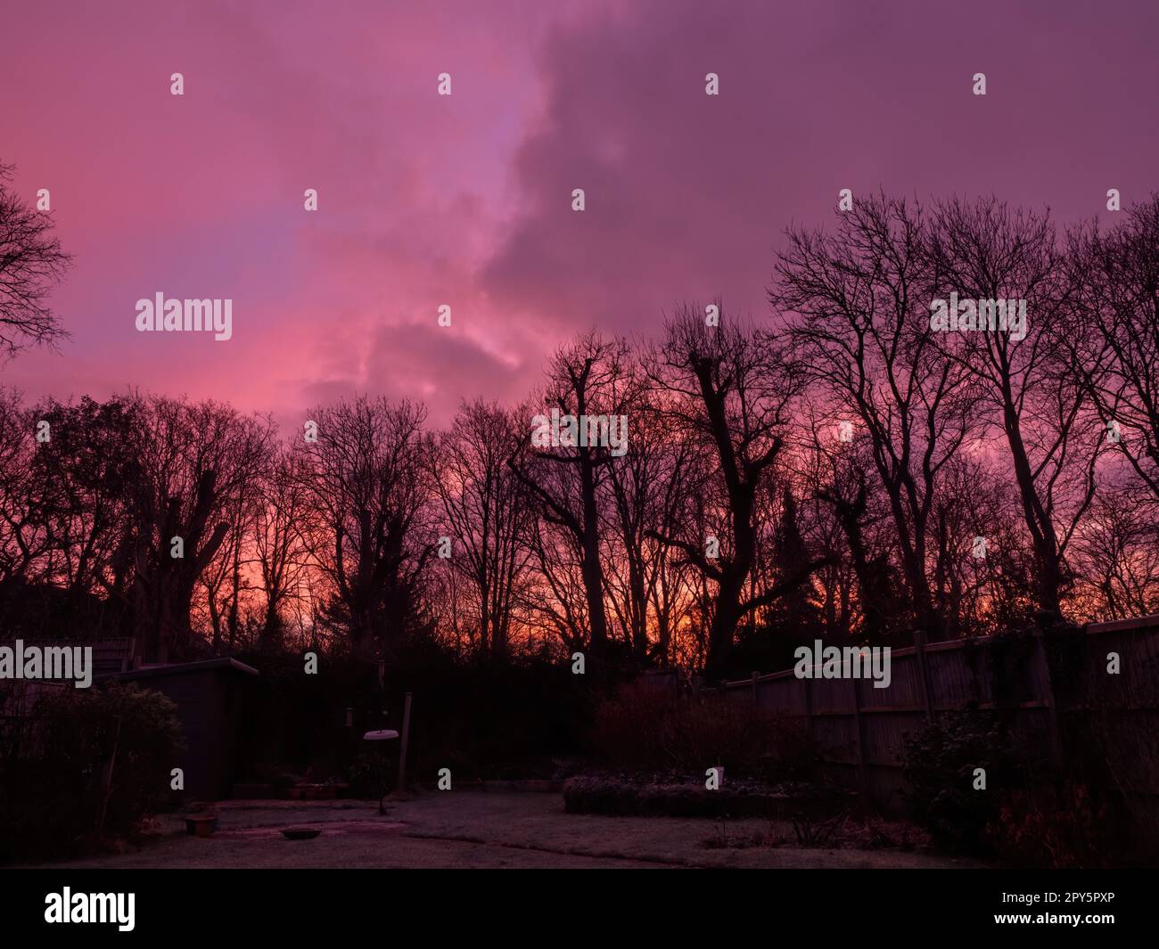 February Morning Sky Stock Photo - Alamy