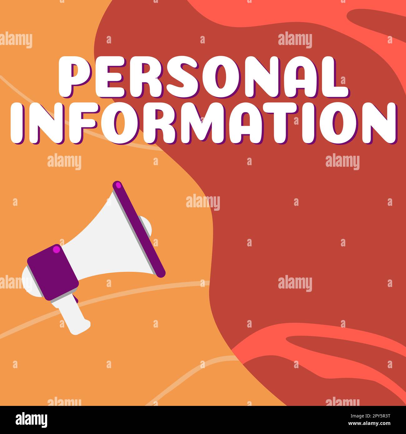 Hand writing sign Personal Information. Business showcase recorded ...