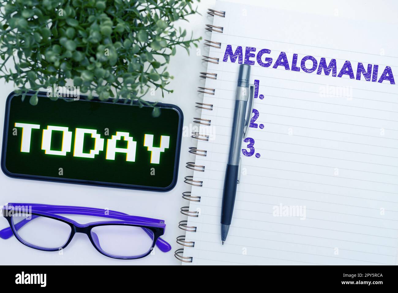 Hand writing sign Megalomania. Word Written on mental illness that is ...