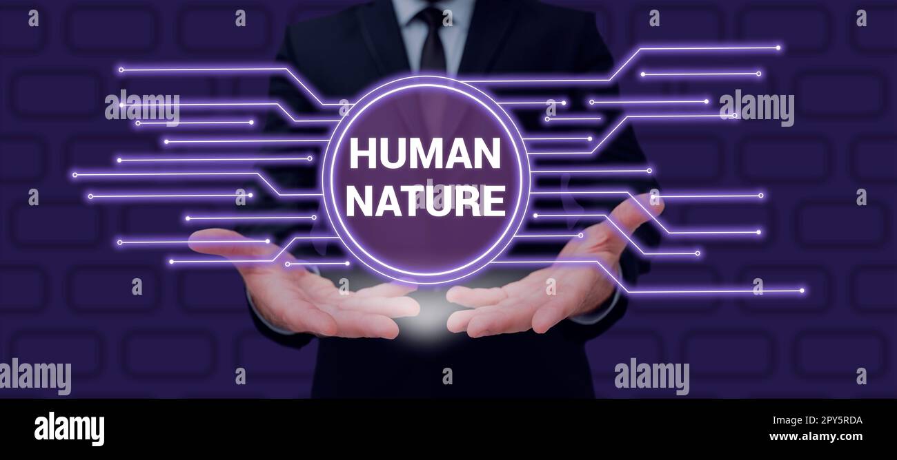 Conceptual display Human Nature. Internet Concept psychological ...