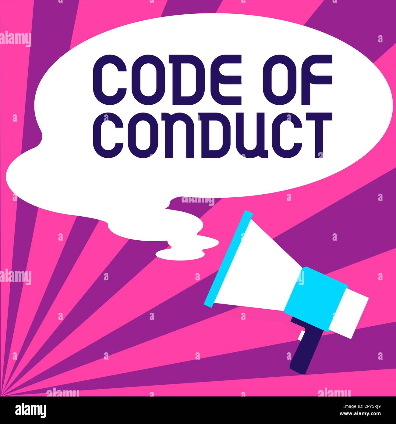 Writing Displaying Text Code Of Conduct Word Written On Ethics Rules