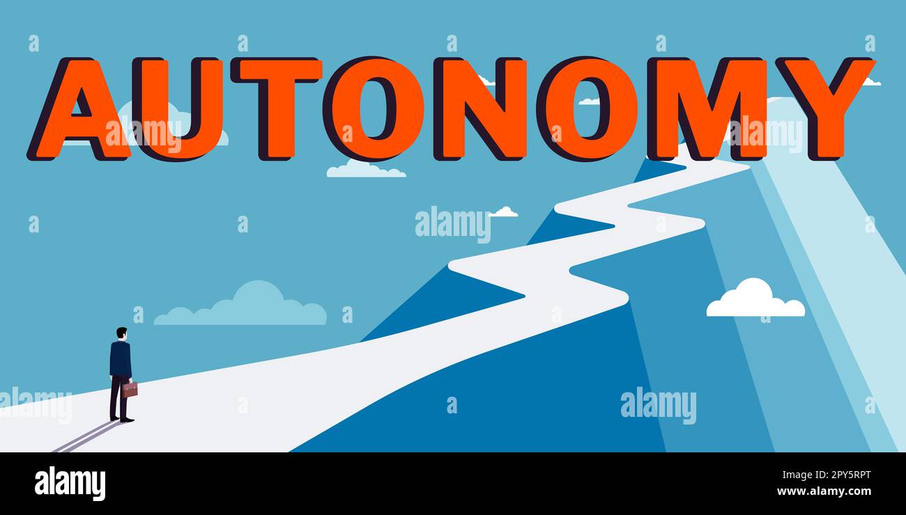 Writing Displaying Text Autonomy Business Concept Vehicle That Can Guide Itself Without Human