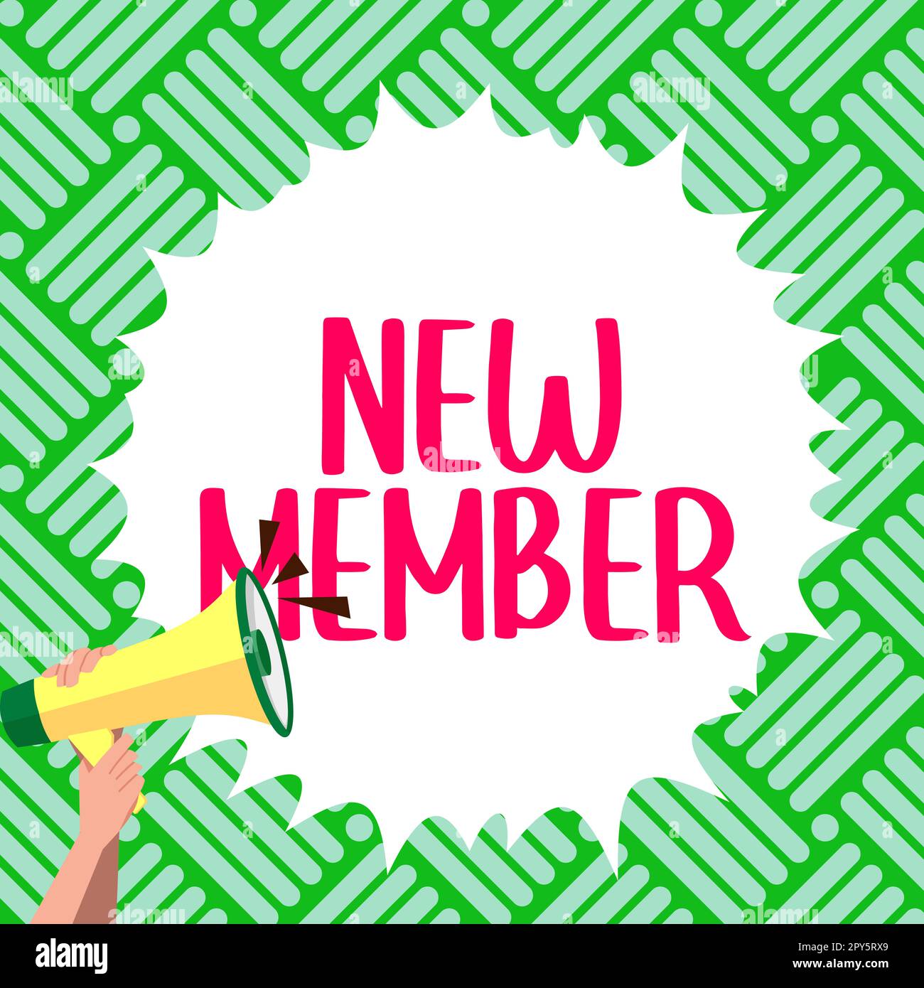 Conceptual caption New Member. Concept meaning recruiting employee to ...