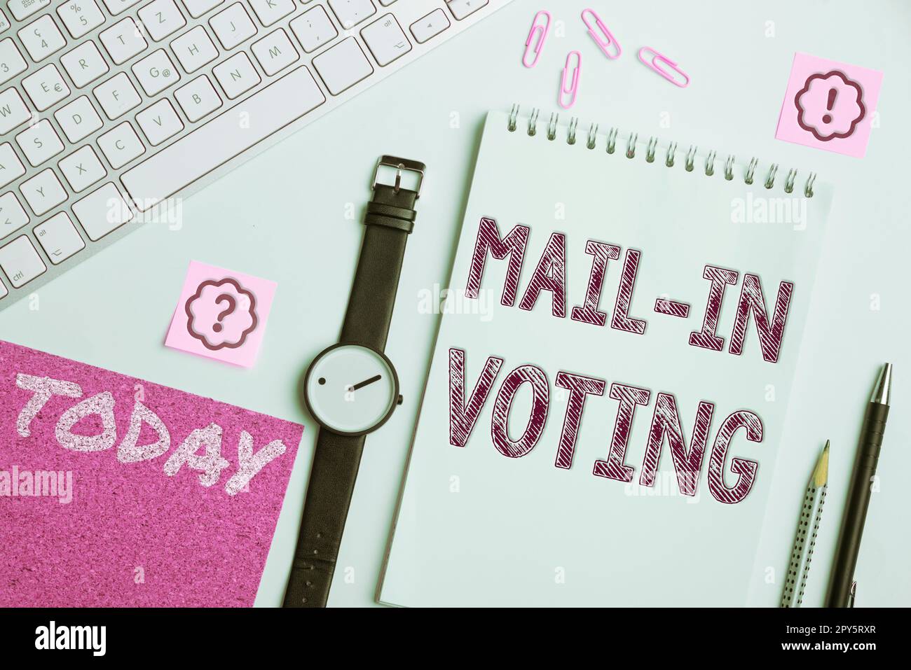 Hand writing sign Mail In Voting. Concept meaning voting in an election ...