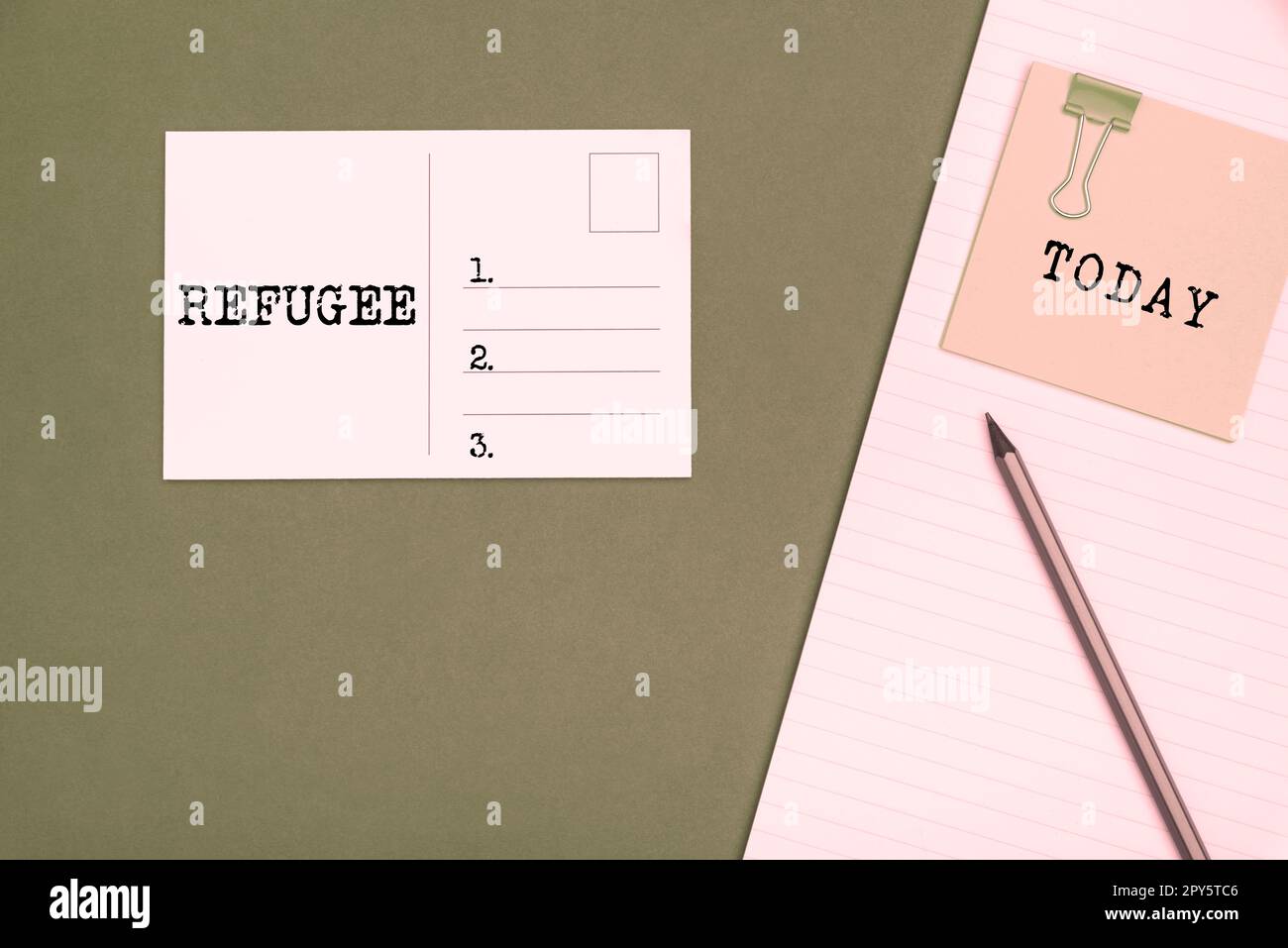 Handwriting text Refugee. Business idea refer to movements of large ...