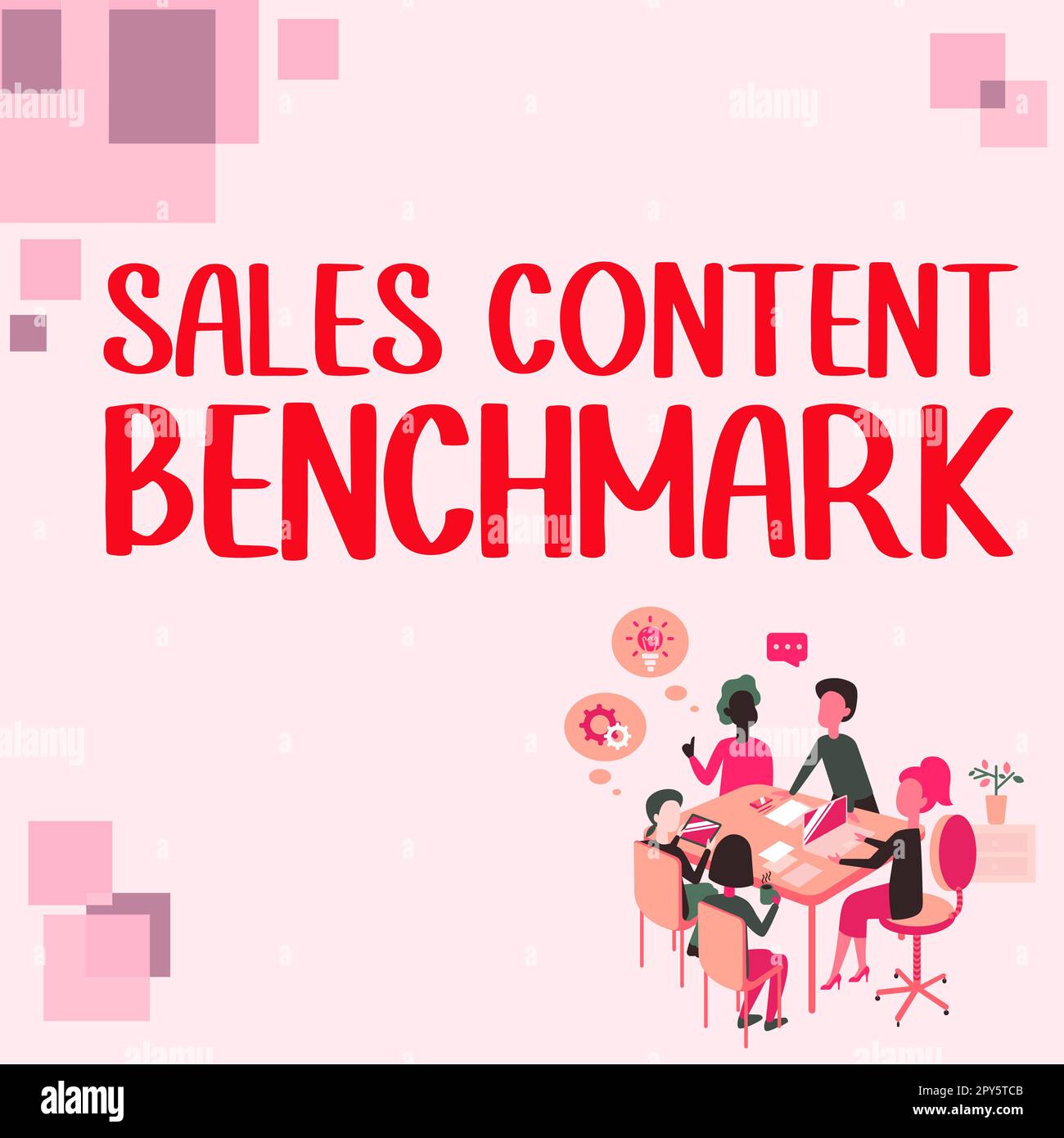 Text sign showing Sales Content Benchmark. Word Written on manage their ...