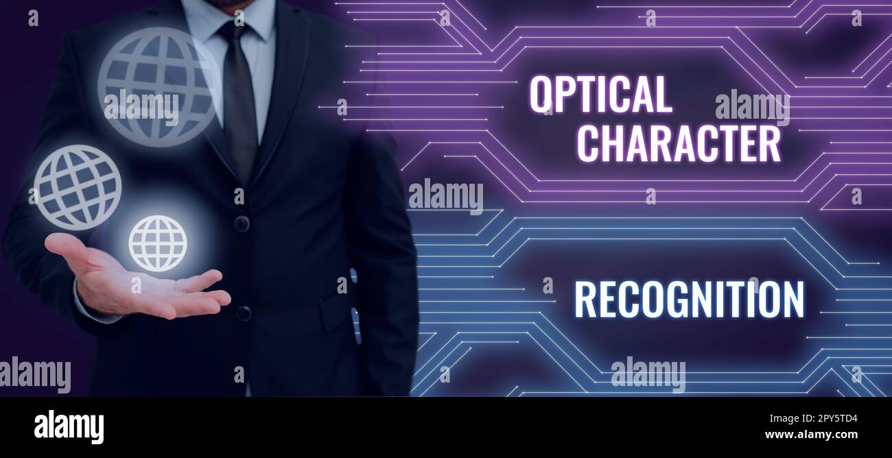 Conceptual caption Optical Character Recognition. Business approach the ...