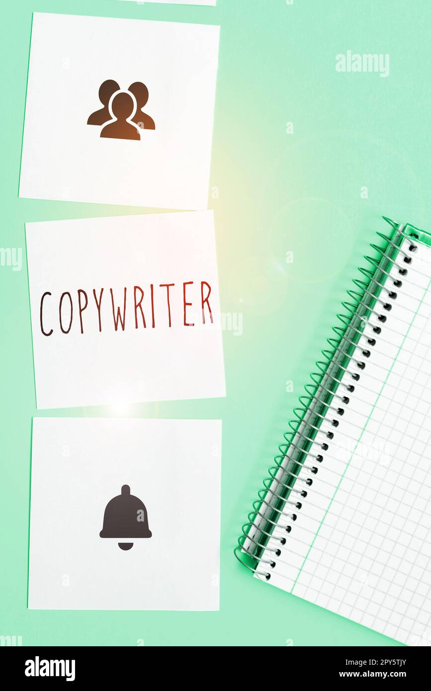 Writing displaying text Copywriter. Business concept writing the text ...