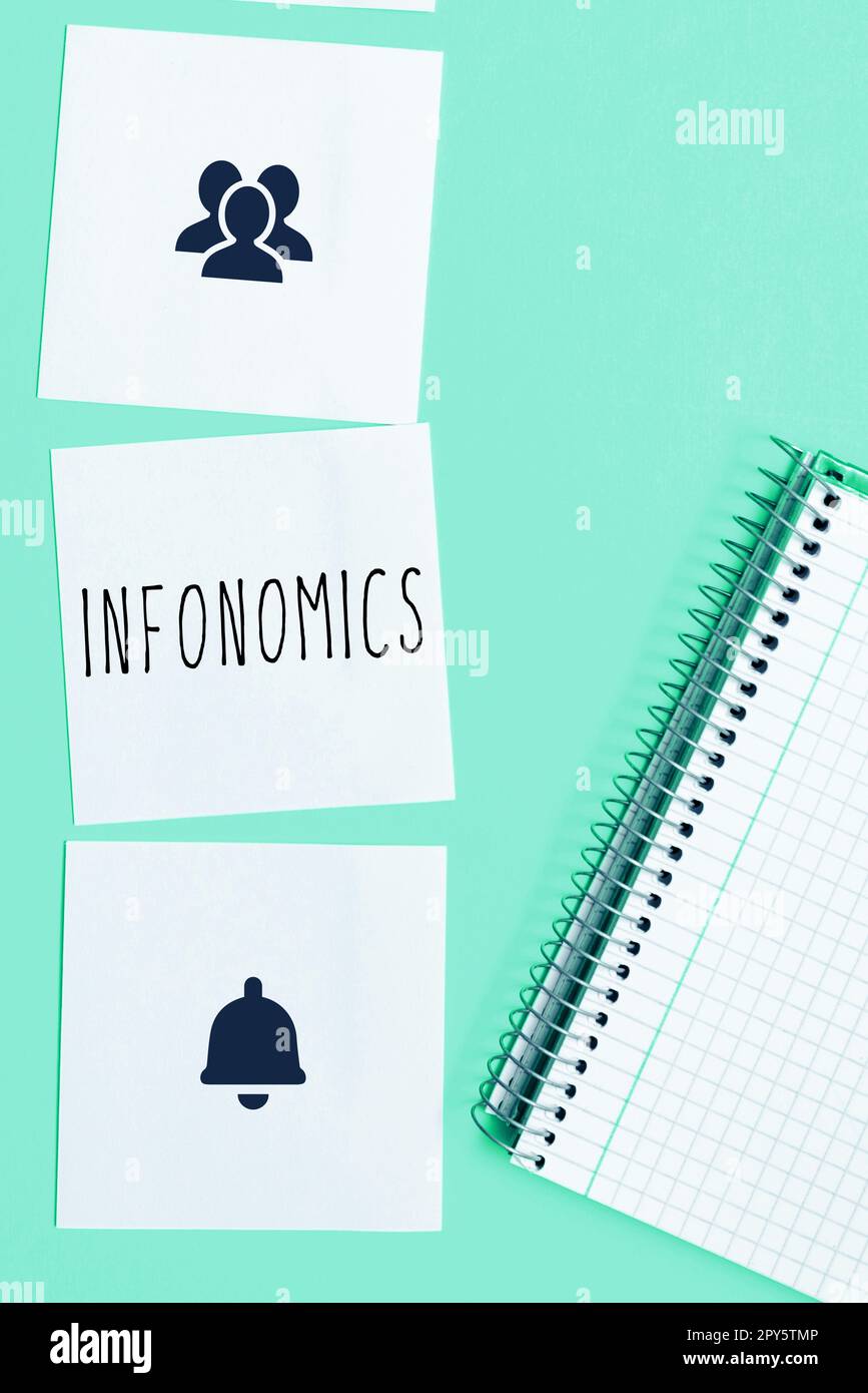 Text sign showing Infonomics. Business idea visual image used to ...