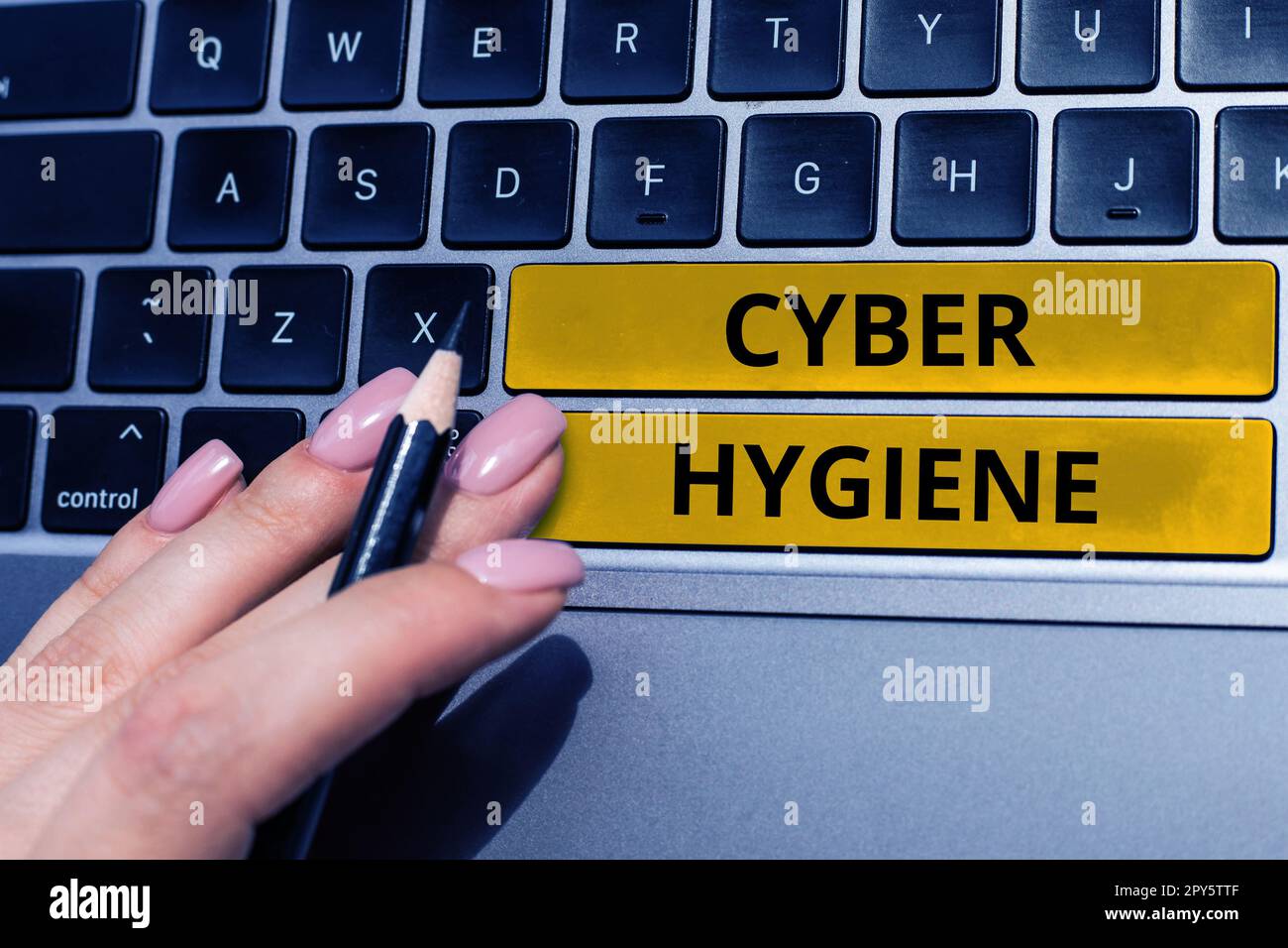 Handwriting Text Cyber Hygiene Business Approach Steps That Computer Users Take To Improve