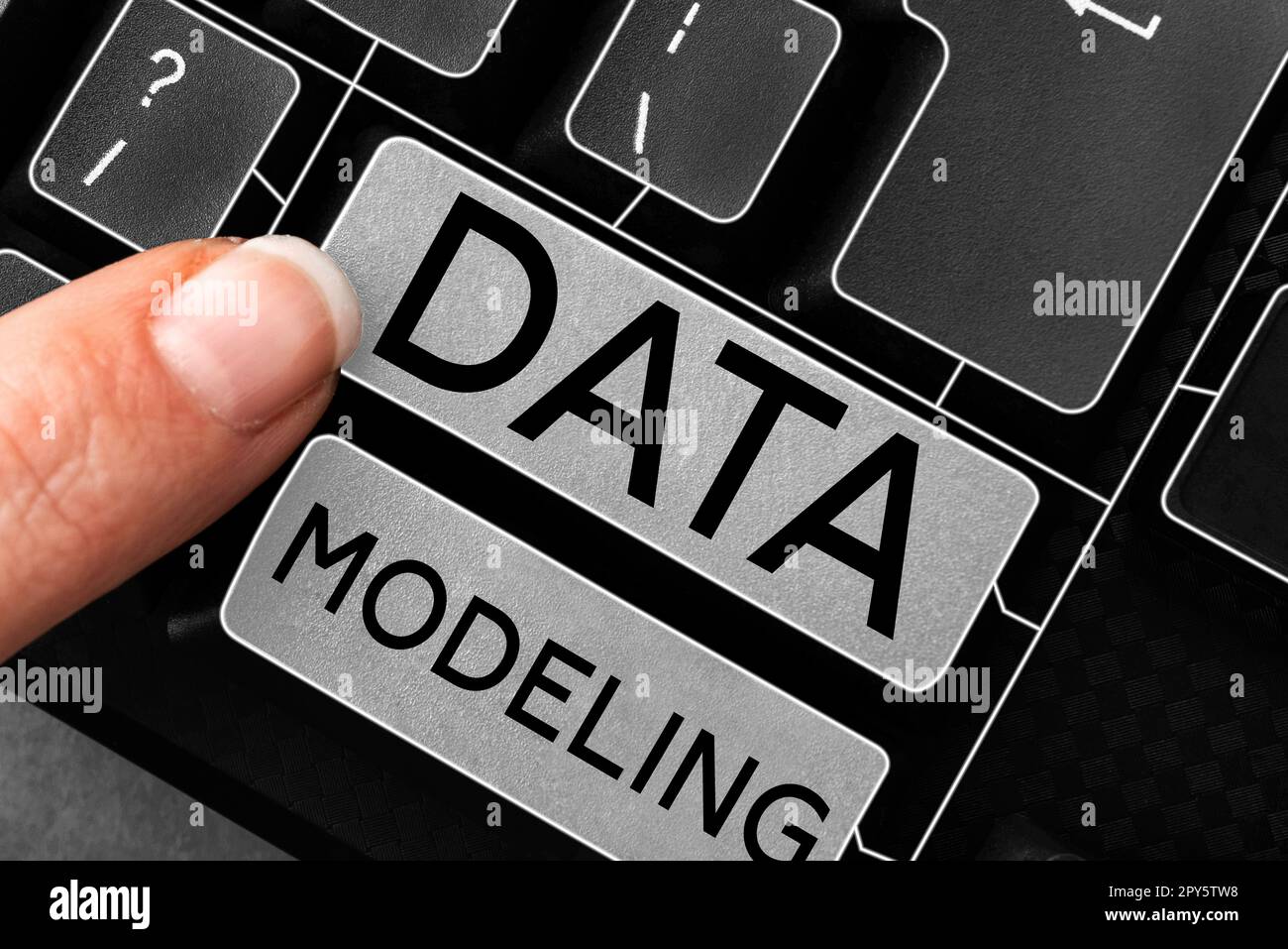 Conceptual display Data Modeling. Business idea process of transferring data between data ...