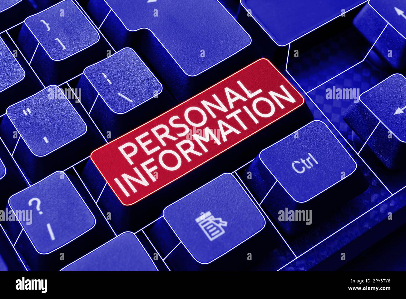 Sign displaying Personal Information. Conceptual photo recorded ...