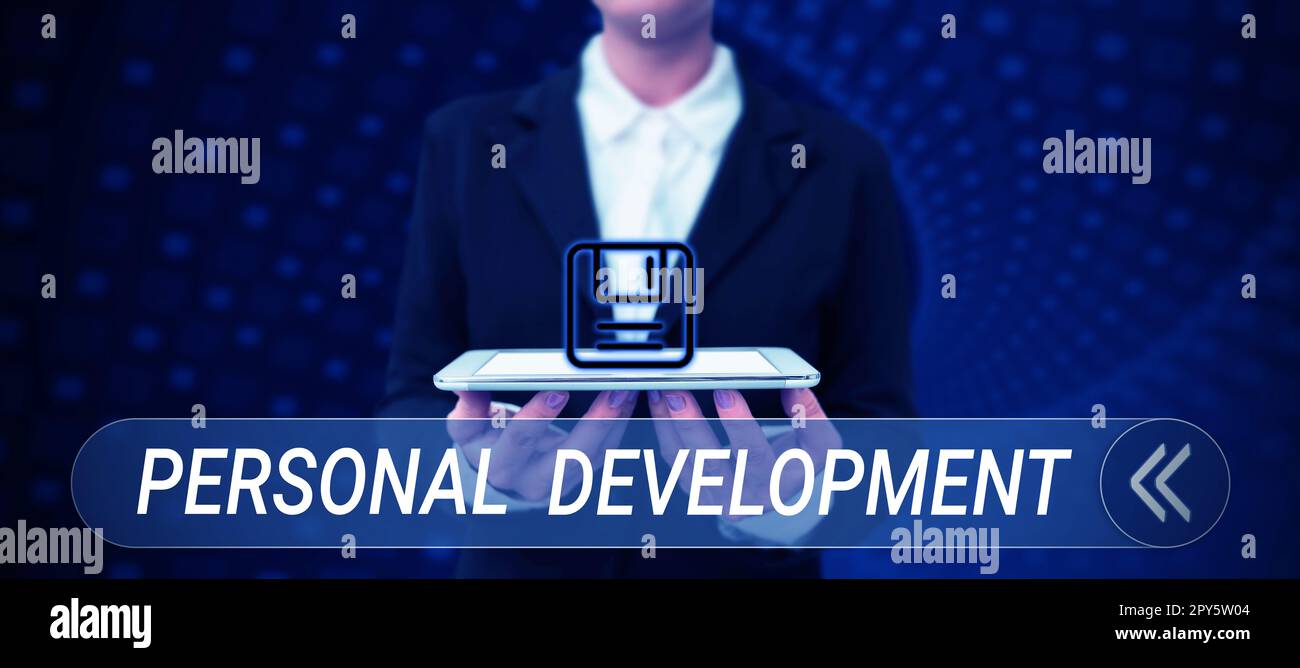 Handwriting text Personal Development. Business overview process of ...