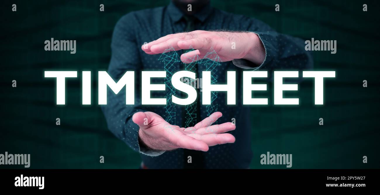 Inspiration showing sign Timesheet. Conceptual photo graphical ...