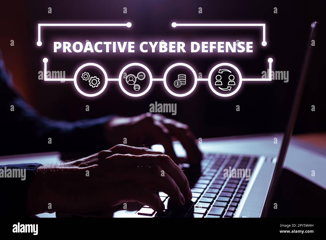 Conceptual display Proactive Cyber Defense. Conceptual photo acting in ...