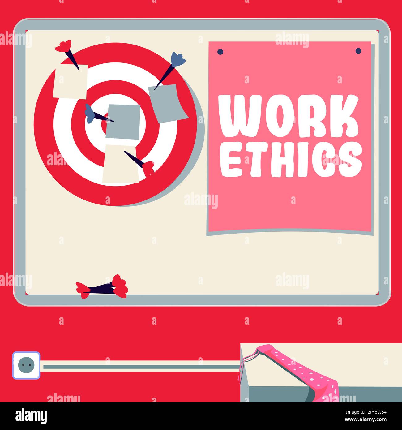 Conceptual display Work Ethics. Word for A set of values centered on ...