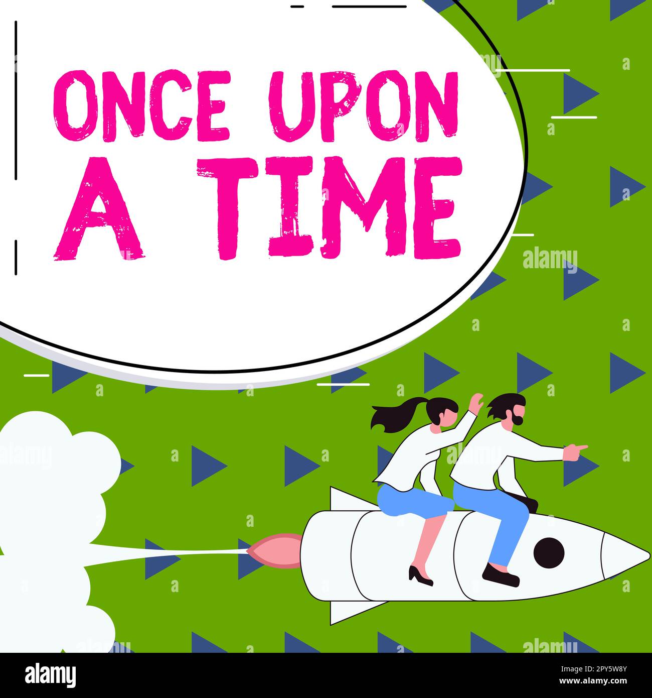 Text sign showing Once Upon A Time. Concept meaning telling story ...